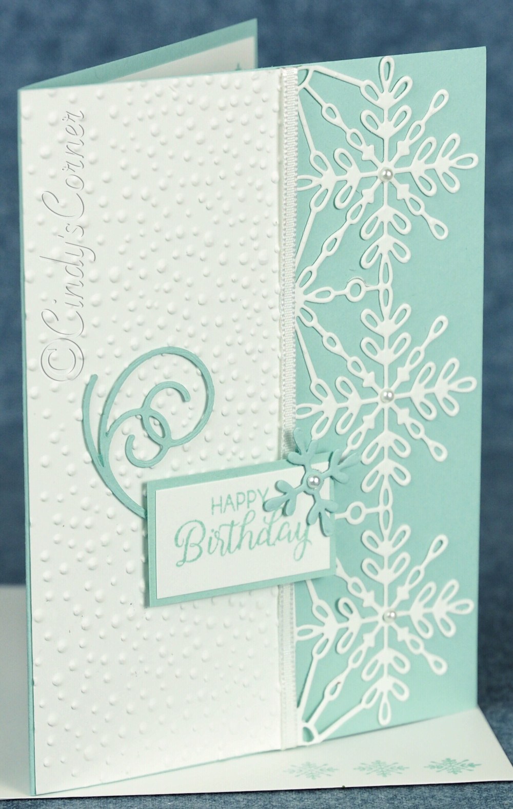 Lace Edge Card – video tutorial – Cindy's Corner