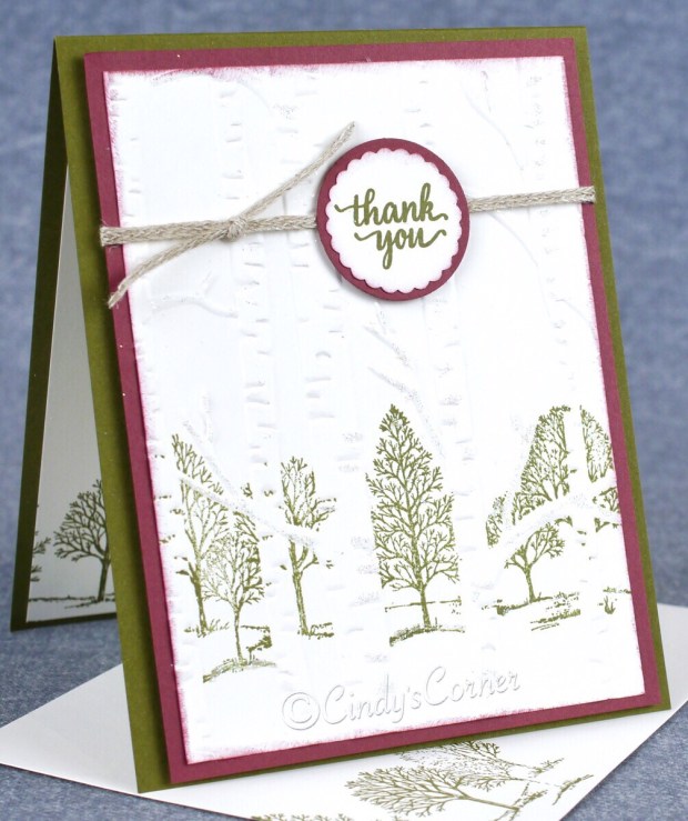 Embossing Lovely as A Tree ~ Video Tutorial – Cindy's Corner