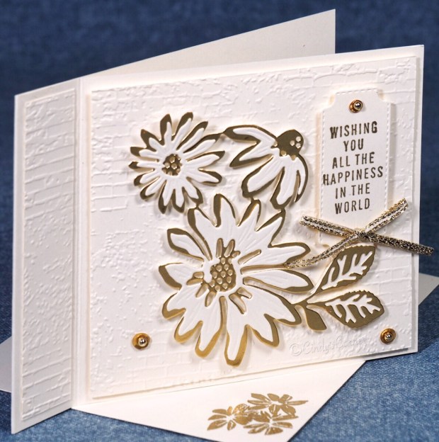 Cheerful Daisies ~ Book Fold Wedding Card – Cindy's Corner